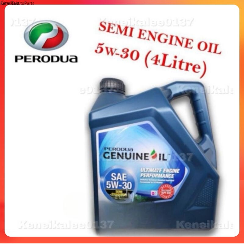 70011004 PERODUA ENGINE OIL 5W30 4Liter | Lazada