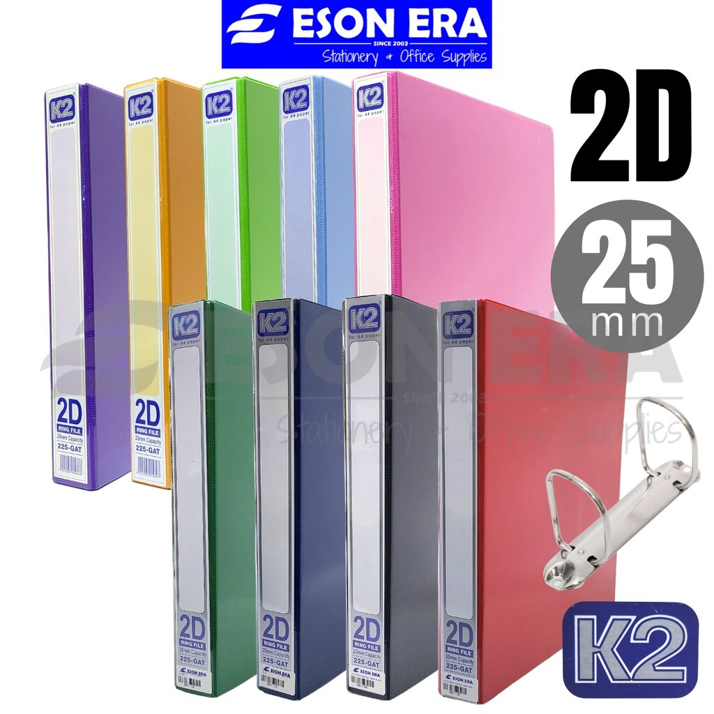K2 2D Ring File A4 25mm GAT Colour File Lazada K2 2D Ring File A4 25mm GAT Colour File Lazada