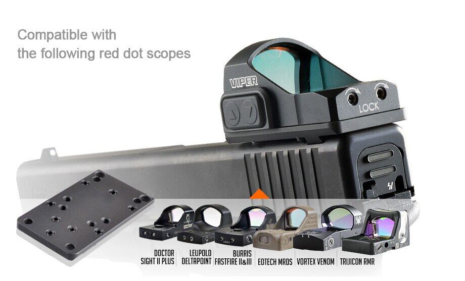 Bitak Glock Re/ar Si/ght Plate Base Mo/unt Fit for Universal Red Dot Si ...