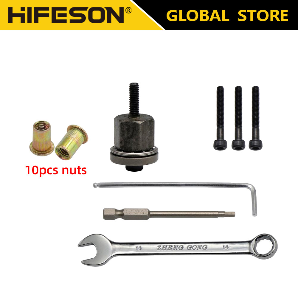 HIFESON Hand Rivet Nut Tool Head with 10PCS Nuts Simple Rivet Nut ...