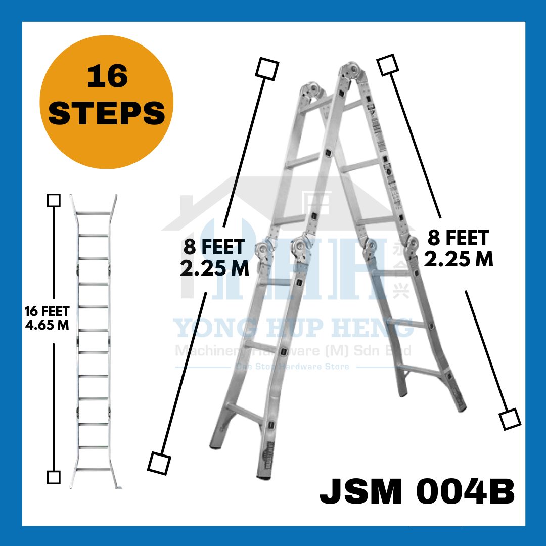 💥READY STOCK💥 Strongman 8~24 steps Heavy Duty Aluminium Ladder ...