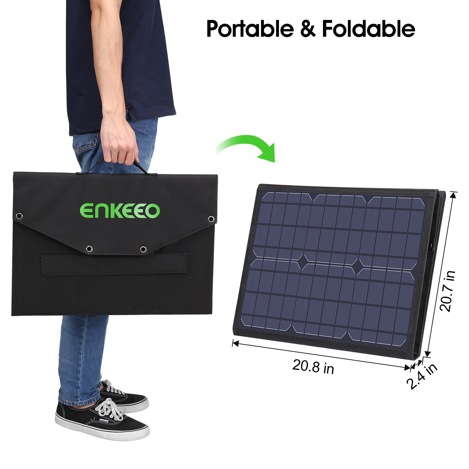 ENKEEOเครื่องชาร์จพลังงานแสงอาทิตย์,แผงโซลาร์50วัตต์ - WOTO - ThaiPick