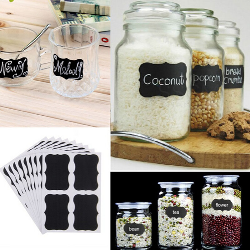 40pcs-set Chalkboard Labels Signs Wall Sticker Kitchen Glass Cup ...
