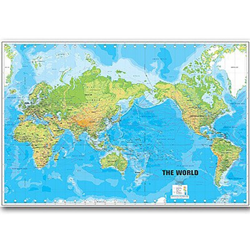 World Political Map With National Flag Canvas Painting World Map Poster ...