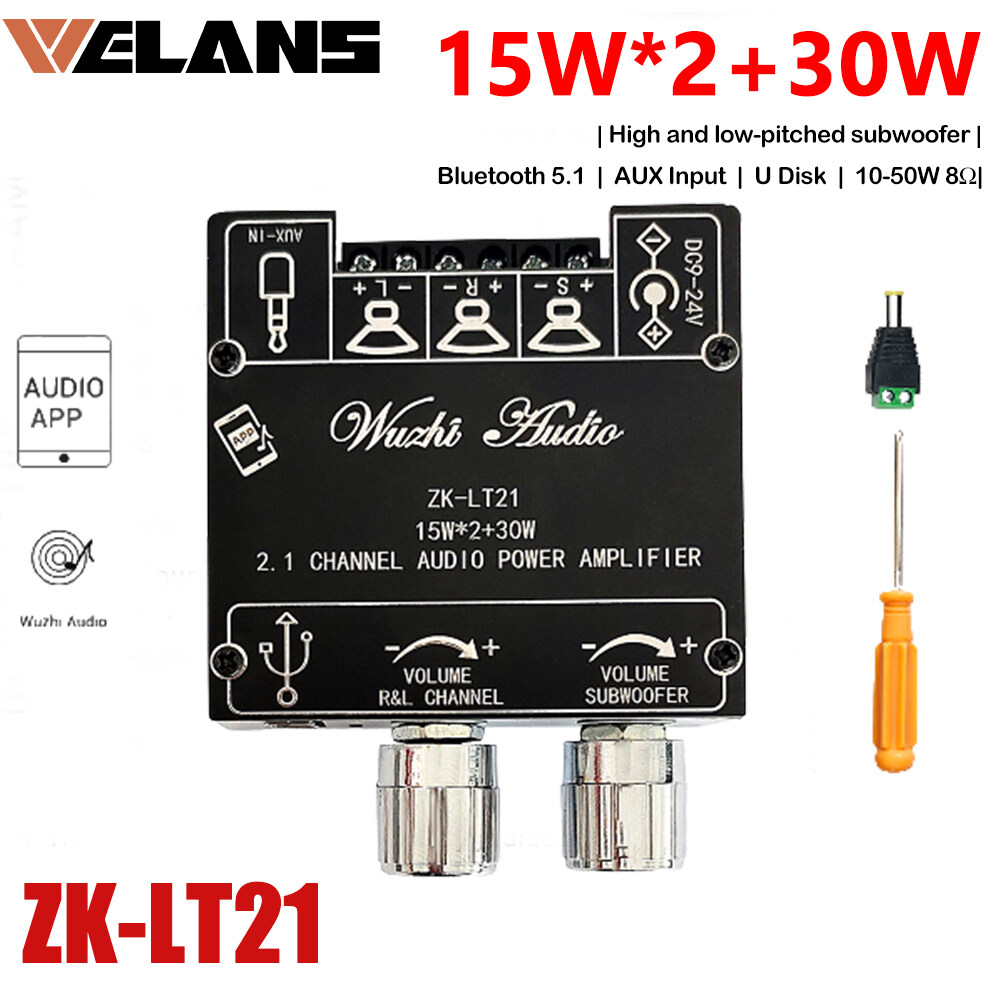 Original ZK-LT21บลูทูธโมดูลบอร์ดขยายเสียงดิจิตอล2.1สเตอริโอ Dual Channel 15W 15W 30W พร้อมซับ ...