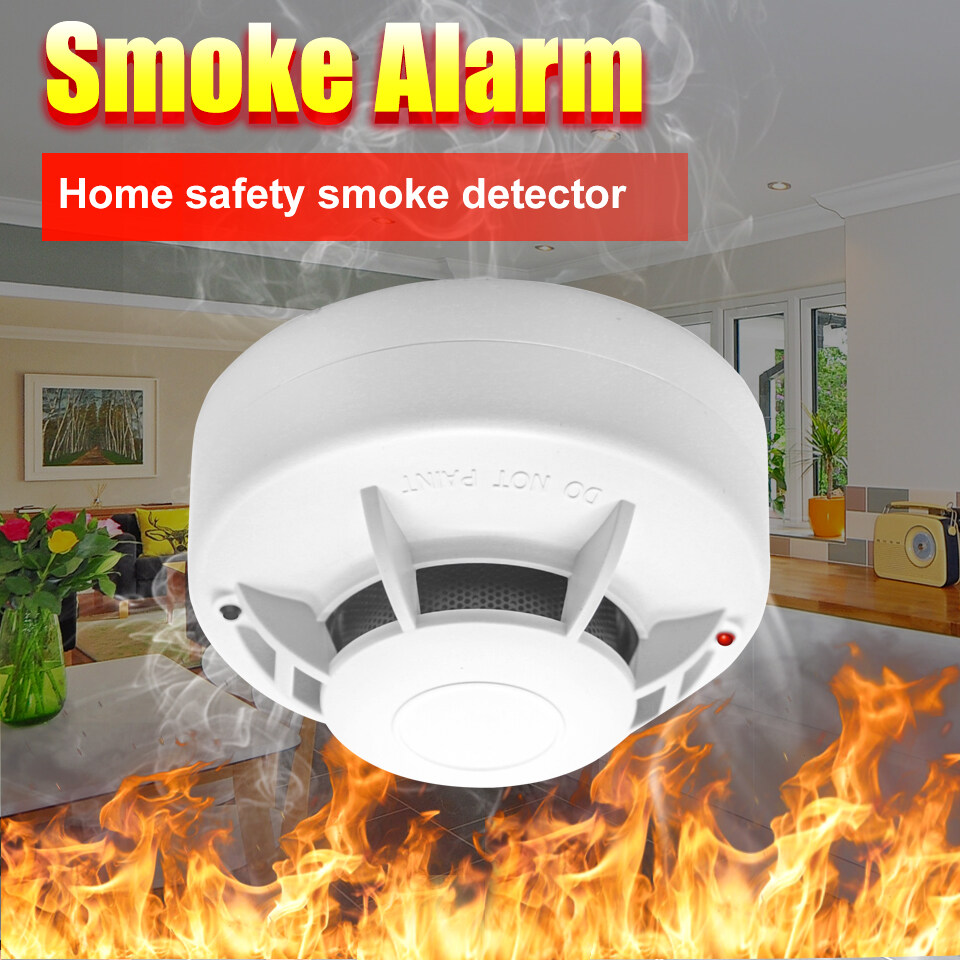 DAYTECH Smoke Detector Fire Alarm Battery Operated Portable Independent ...