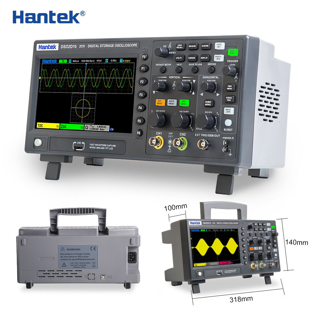 Hantek Digital Oscilloscope DSO2C10 DSO2C15 DSO2D10 DSO2D15 Dual ...