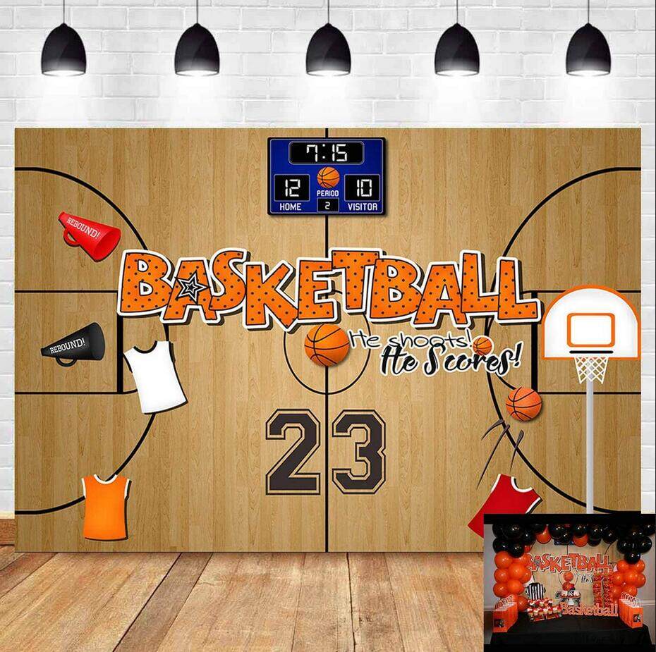 Basketball Theme Photography Backdrops 5x3ft Basketball Sports Boy Kids ...