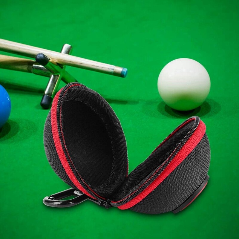 Billiards Ball Case 70mm Diameter EVa Portable Clip on Pool Bag ...