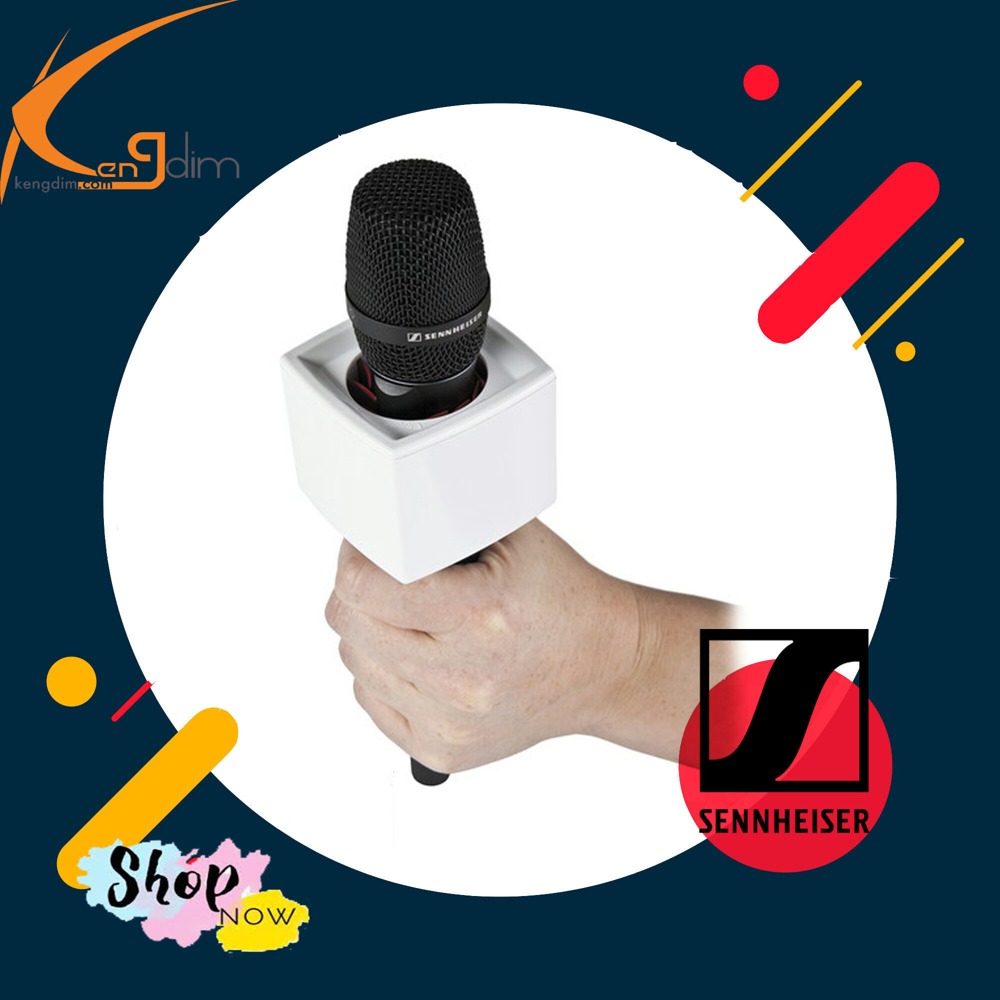 Sennheiser Square Mic Flag (Black/White) | Lazada