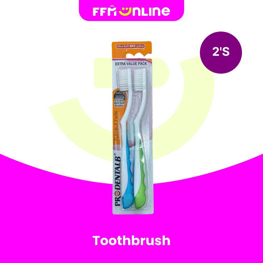 Prodental-B Flexible Twin Toothbrush Extra Value Pack 2’s- (Ultra Soft ...
