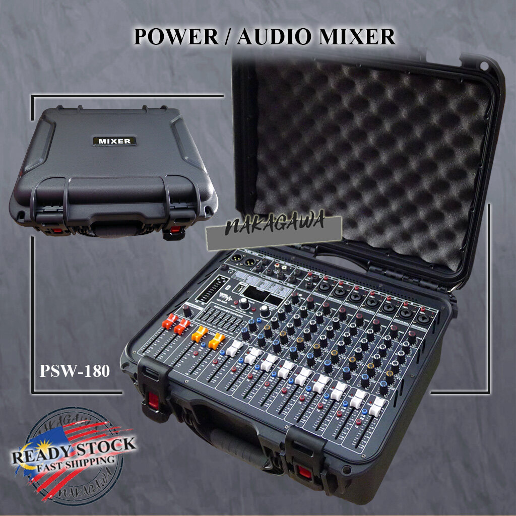 SOUNDWAVE PSW-180 700W X2 PORTABLE 8 CHANNEL POWERED MIXER WITH ...