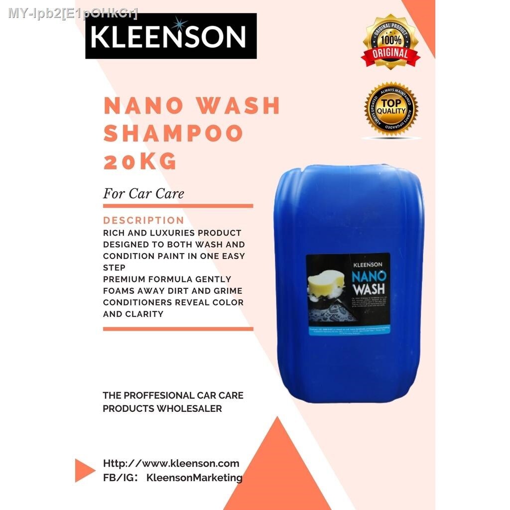 New Promo 【Kleenson】Nano Wash GS Car Shampoo - 20KG Nano Wash Snow Foam ...