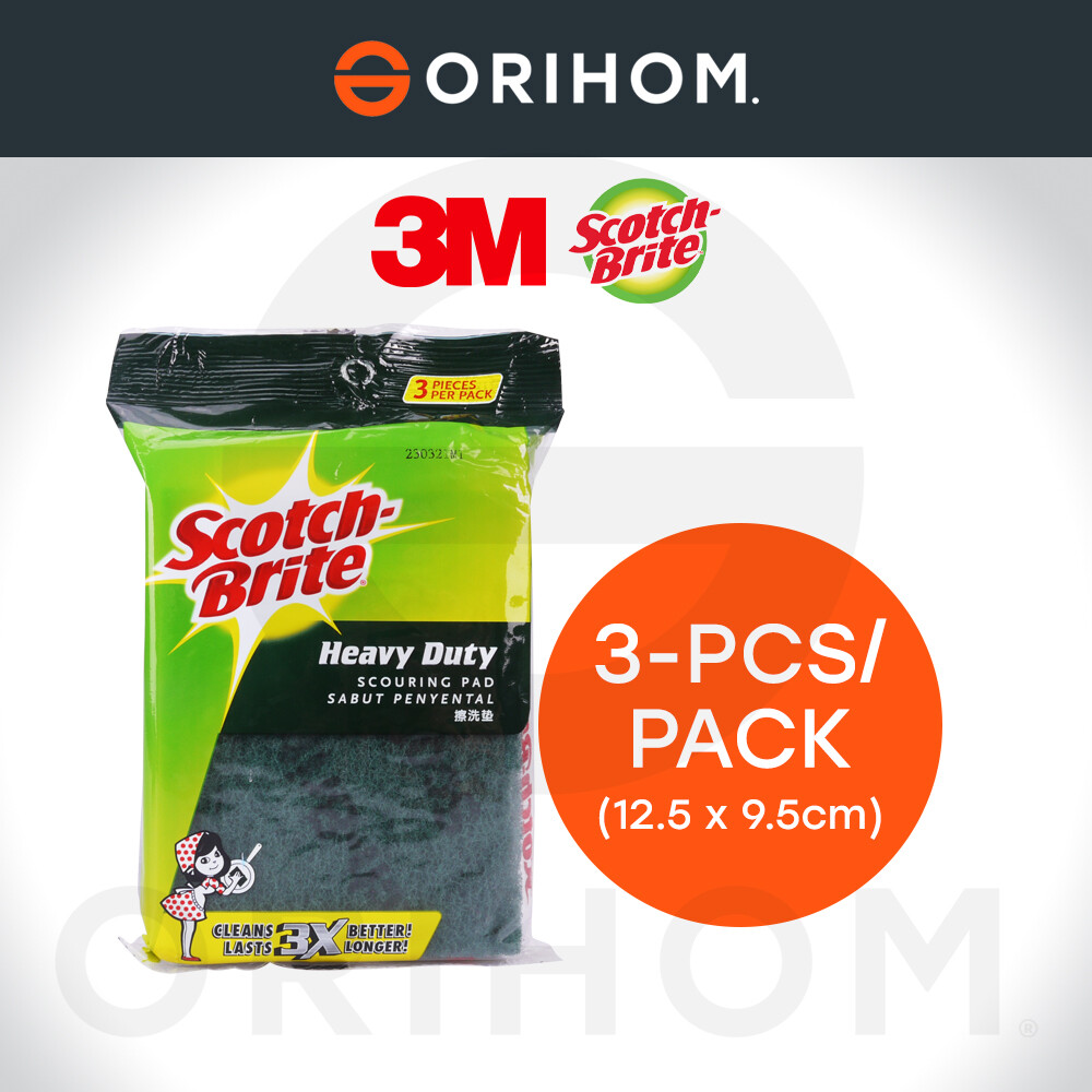 3M SCOTCH-BRITE Heavy Duty Scrubbing Pad Single Pack/Multipack Scouring ...