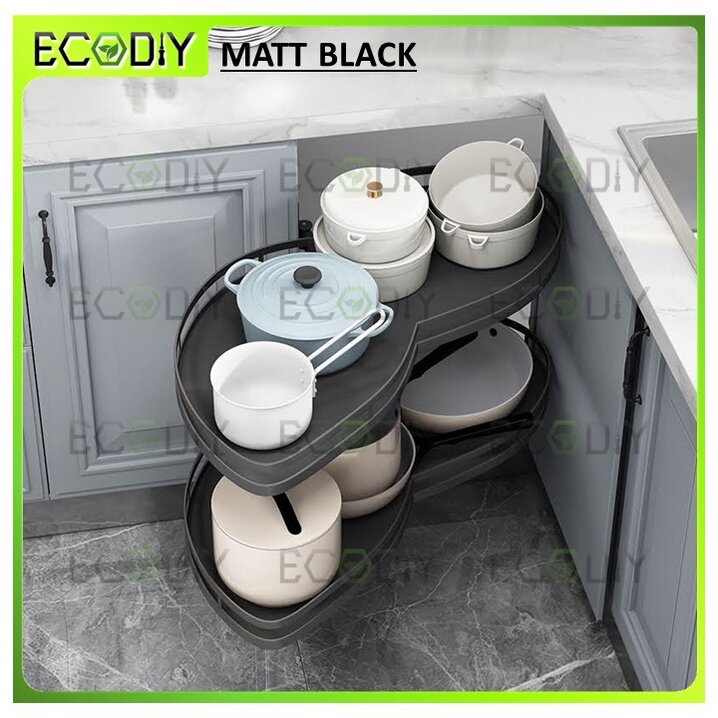 ECODIY Soft Close 900mm Magic Corner Basket M6012A Swivel Half Round ...