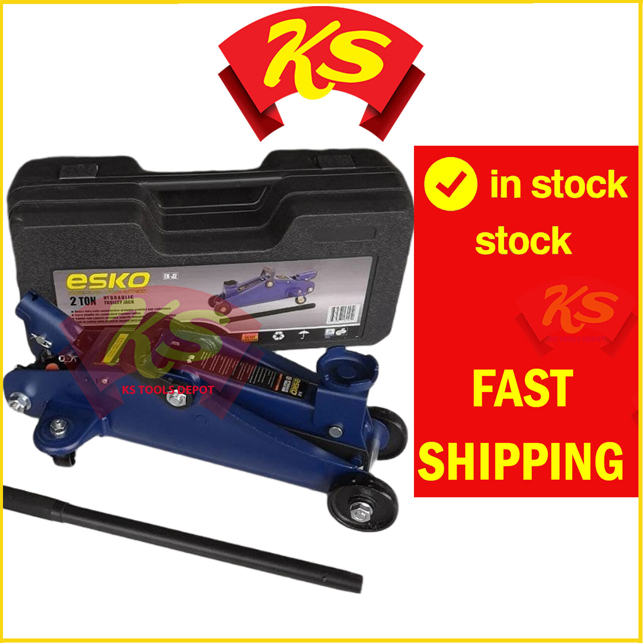 MINI SIZE ESKO 2 TON PORTABLE HYDRAULIC PORTABLE FLOOR JACK | Lazada