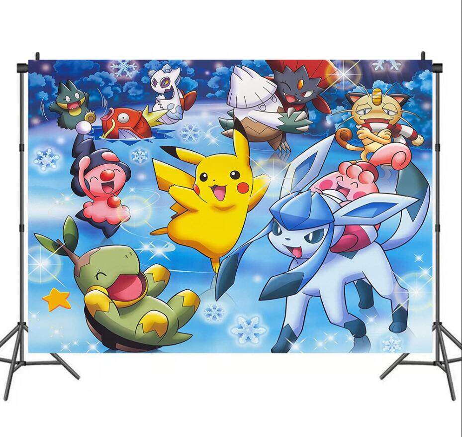Pokémon Backdrops Pocket Monster Theme Background for Kids Happy ...