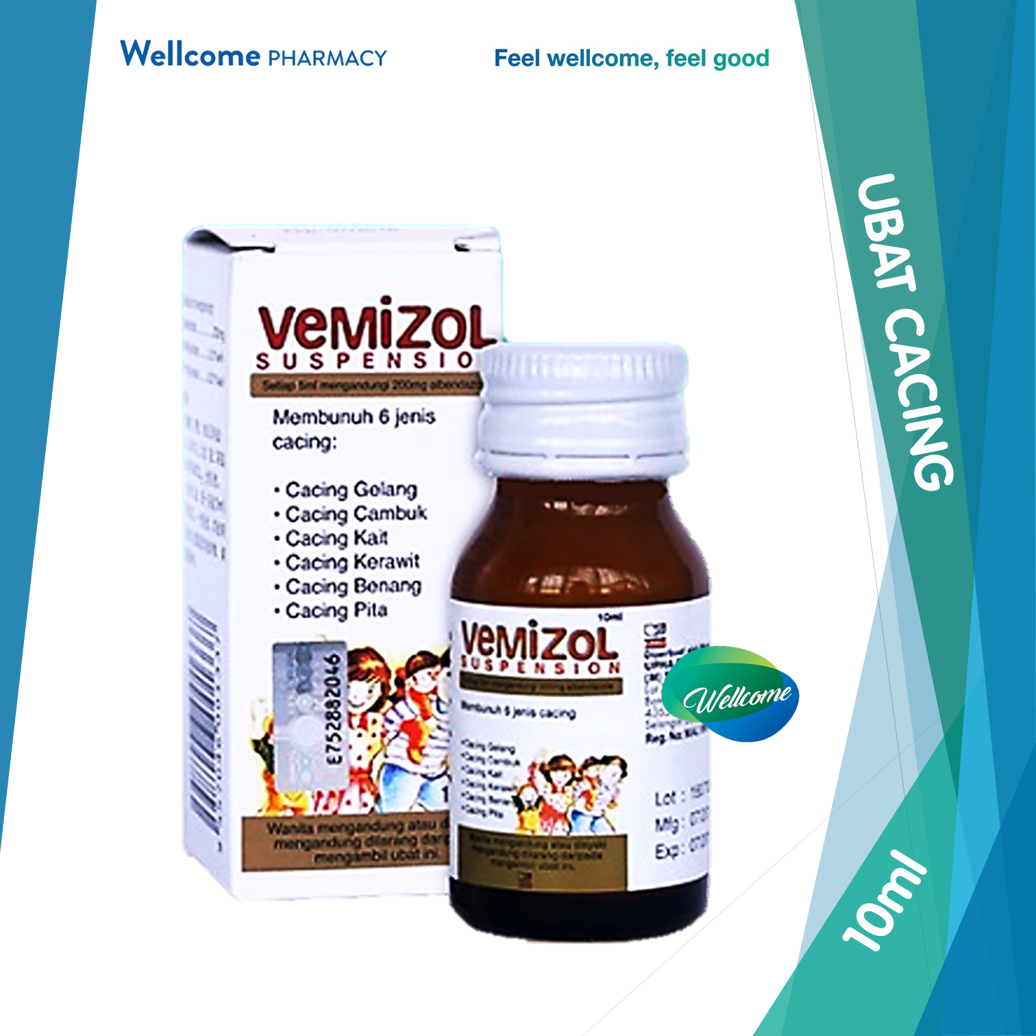 Vemizol Suspension - 10ml | Lazada