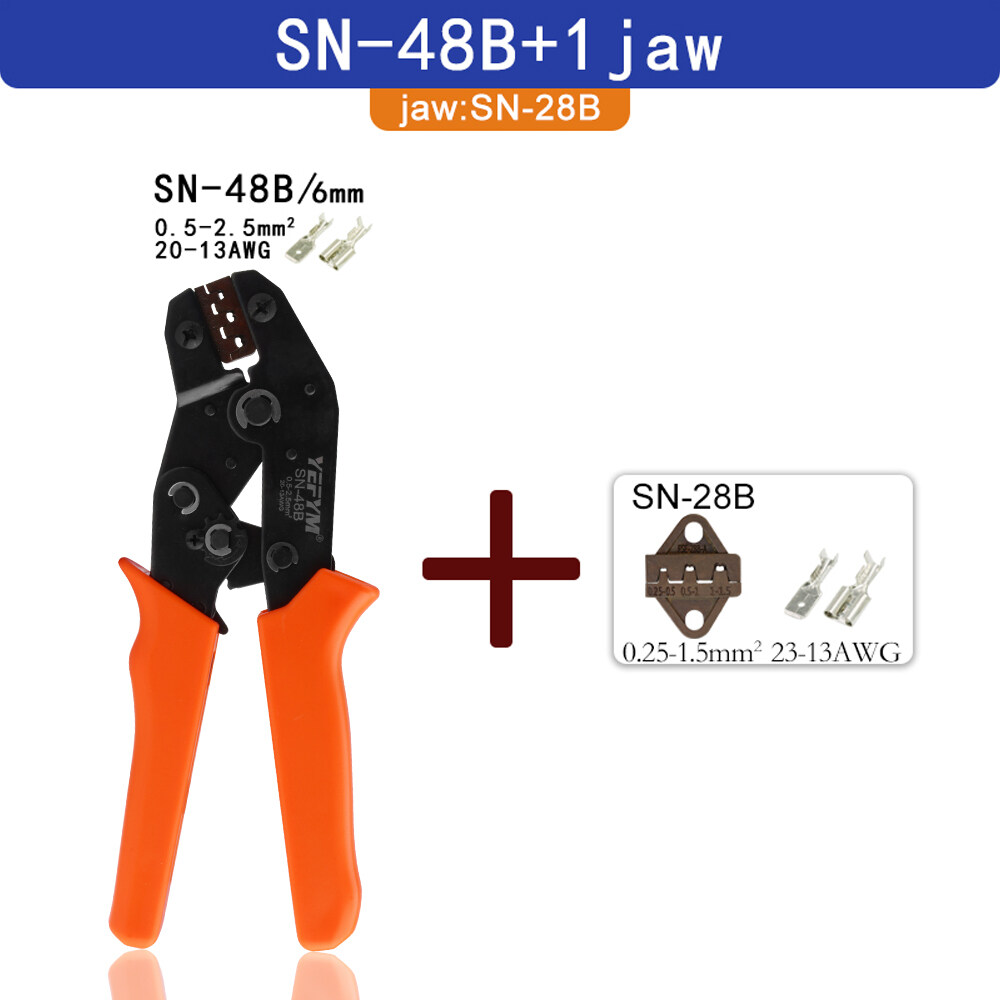 SN-48B Crimping Plier 0.5-2.5mm2 20-15AWG SN-28B/-2 Dupont XH2.54 KF2510 SM 2.54 3.96 TAB 2.8/4. ...