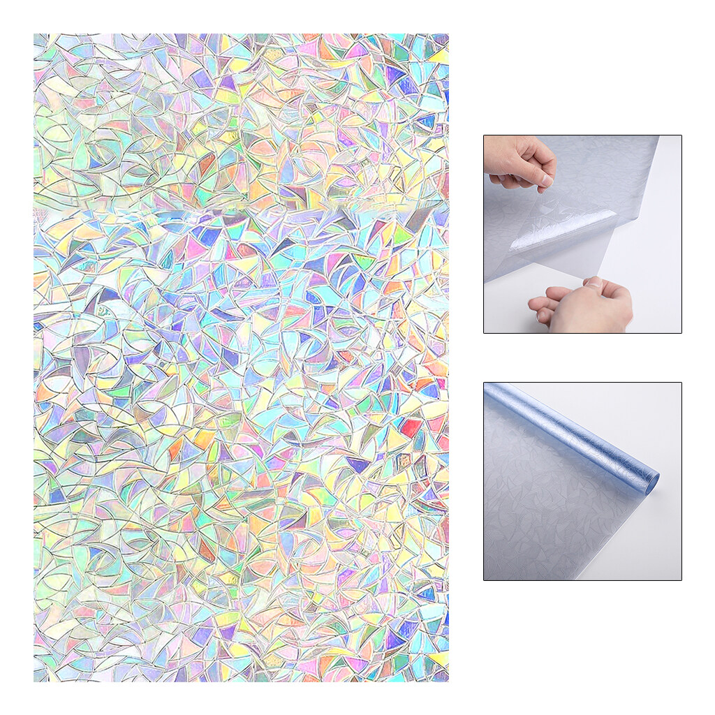 Loviver Window Privacy Film, Rainbow Window Clings, 3D Decorative ...