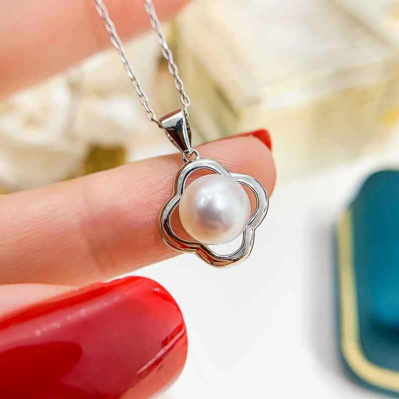 อุปกรณ์เสริมมุก DIY 925จี้เงินชุบทองเสื้อผ้าลำลองสำหรับผู้หญิงแบบโค้งมี7-8มม. ลูกปัดกลม - AOKWXH ...