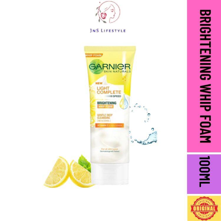 Garnier Skin Naturals Light Complete Whip Foam 100ml Vitamin C & Yuzu ...