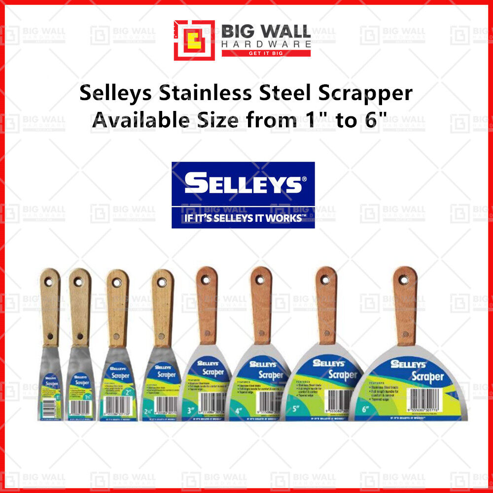 Selleys Stainless Steel Scraper Various Sizes 1 inch - 6 inch 25mm ...