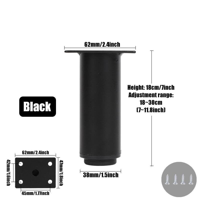 High Steel Support Sofa Legs Adjust Furniture Legs Sofa Bed Table TV ...