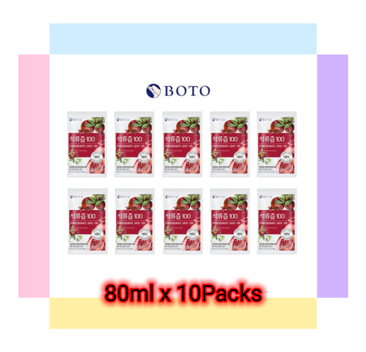 Boto 100% Pomegranate Extract Juice [10 Packs] | Lazada