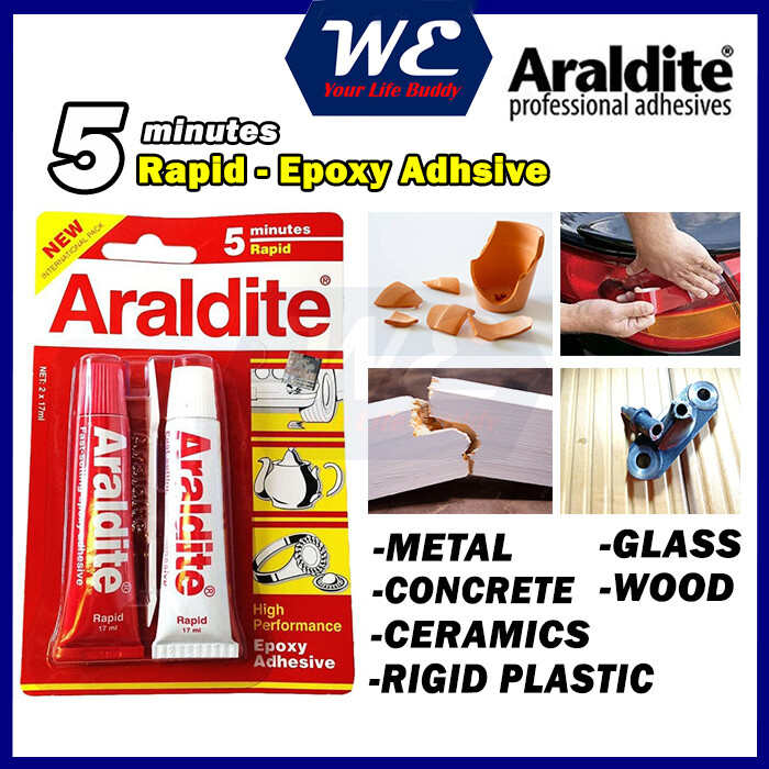 ARALDITE RAPID 5 MINUTES HIGH PERFORMANCE EPOXY ADHESIVE GLUE RED ...