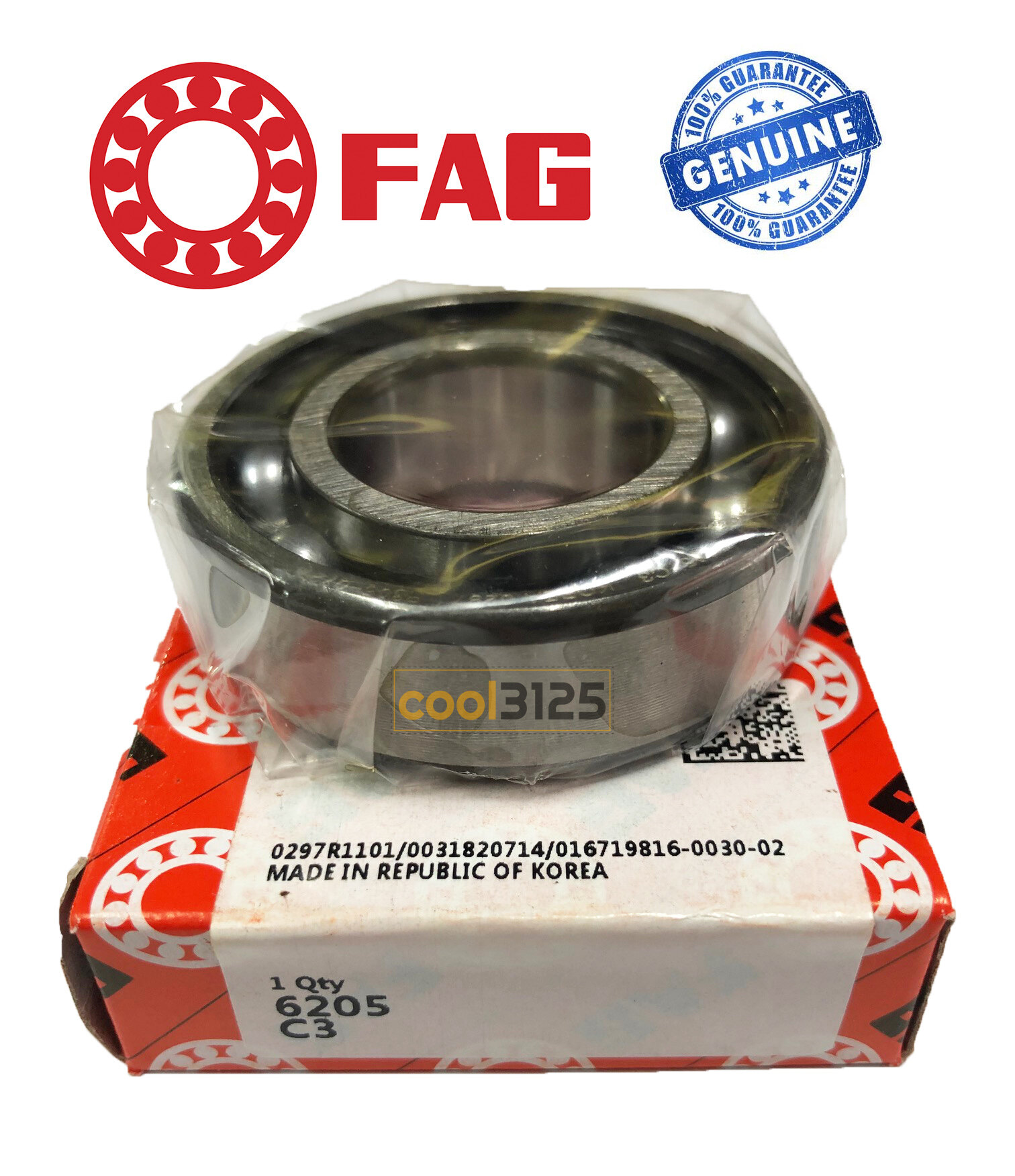 6205 C3 FAG BEARING 6205 CRANKSHAFT 6205 FAG - 100% ORIGINAL | Lazada