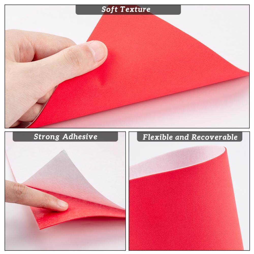 10Sheet Self Adhesive Backed Foam Sheet Red Nonslip EVA Foam Pad Mat ...