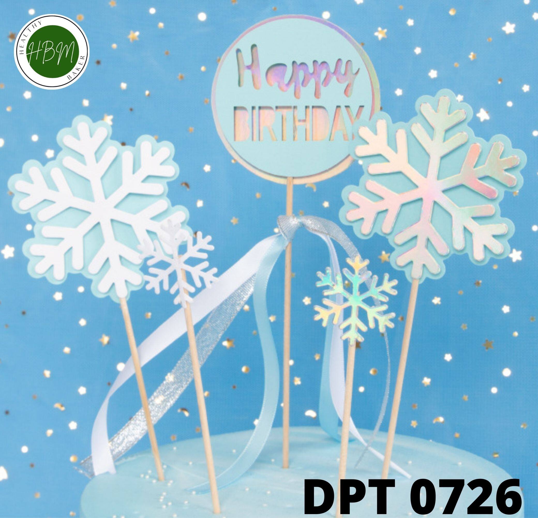 READY STOCK 3'S & 5'S SNOWFLAKE TOPPER DPT 0725 - 0726 | Lazada