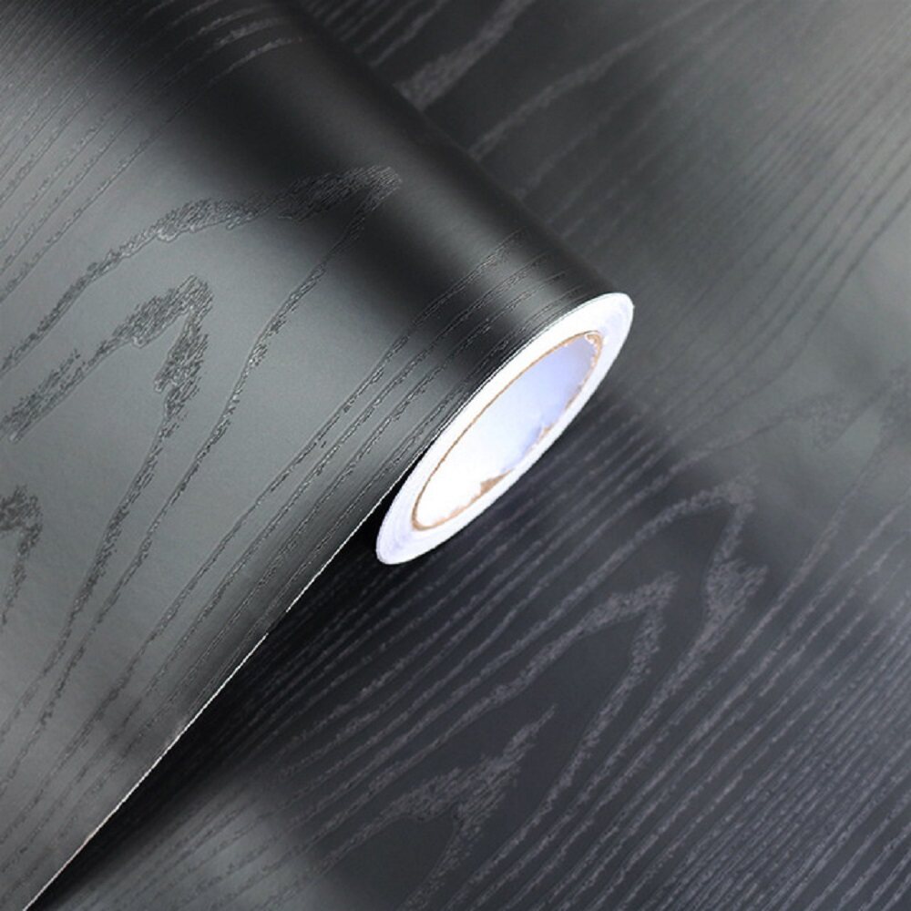 PVC wood grain sticker wardrobe sticker decoration cabinet sticker ...