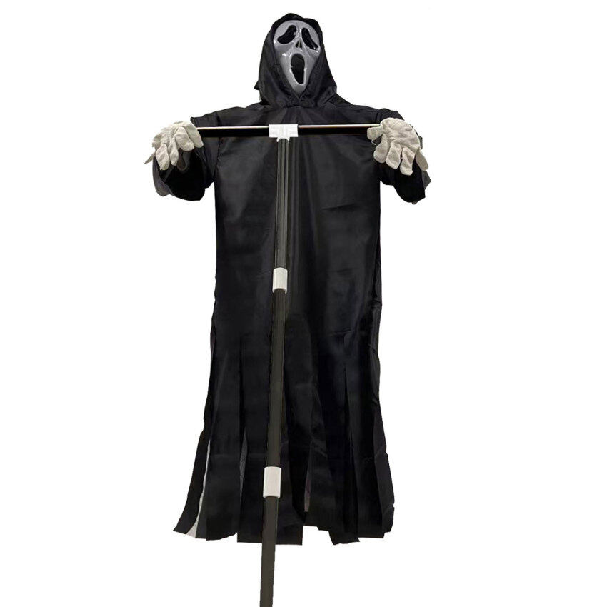 Ghostface หุ่นไล่กาฮาโลวีนน่ากลัวแขวน Ghostface กรีดร้องหุ่นไล่กาสำหรับ ...