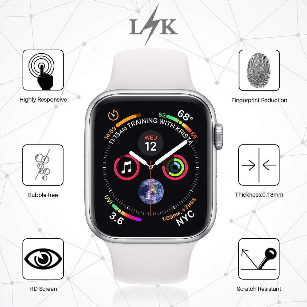 2 ชิ้นที่มีคุณภาพสูงคุ้มครองเต็มรูปแบบป้องกันหน้าจอสำหรับ smartwatch 38 ...