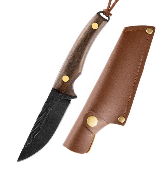 Forged outdoor straight knife Mongolian mutton eating knife multi ...