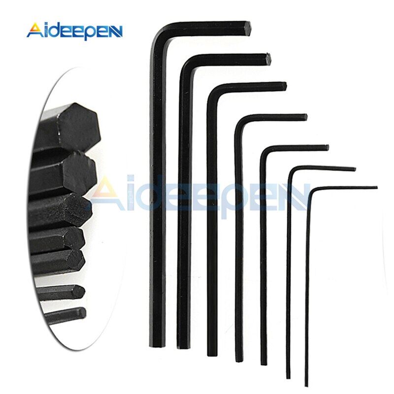 7Pcs 0.7/0.9/1.3/1.5/2/2.5/3mm Hexagon Allen Key Wrench Tools Set ...