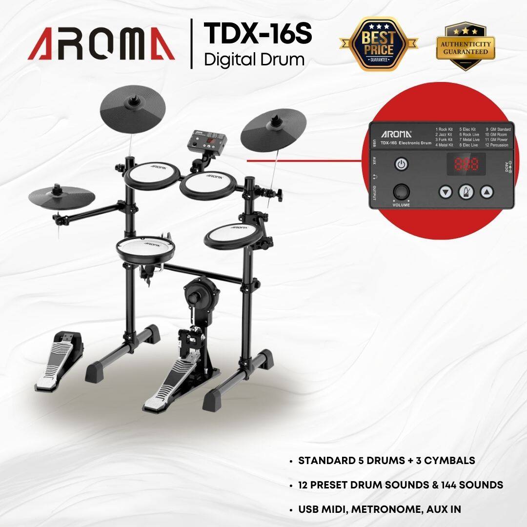 Aroma Digital Drum Kit Electronic Drum TDX-16s | Lazada