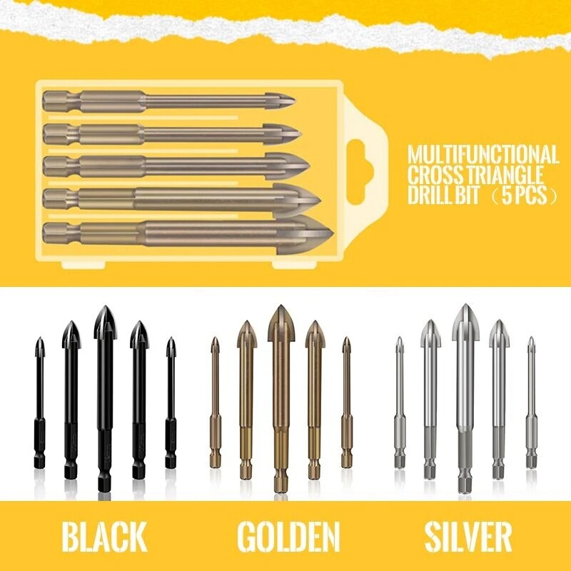 5PCS Efficient Universal Drilling Tool Multifunctional Cross Alloy ...