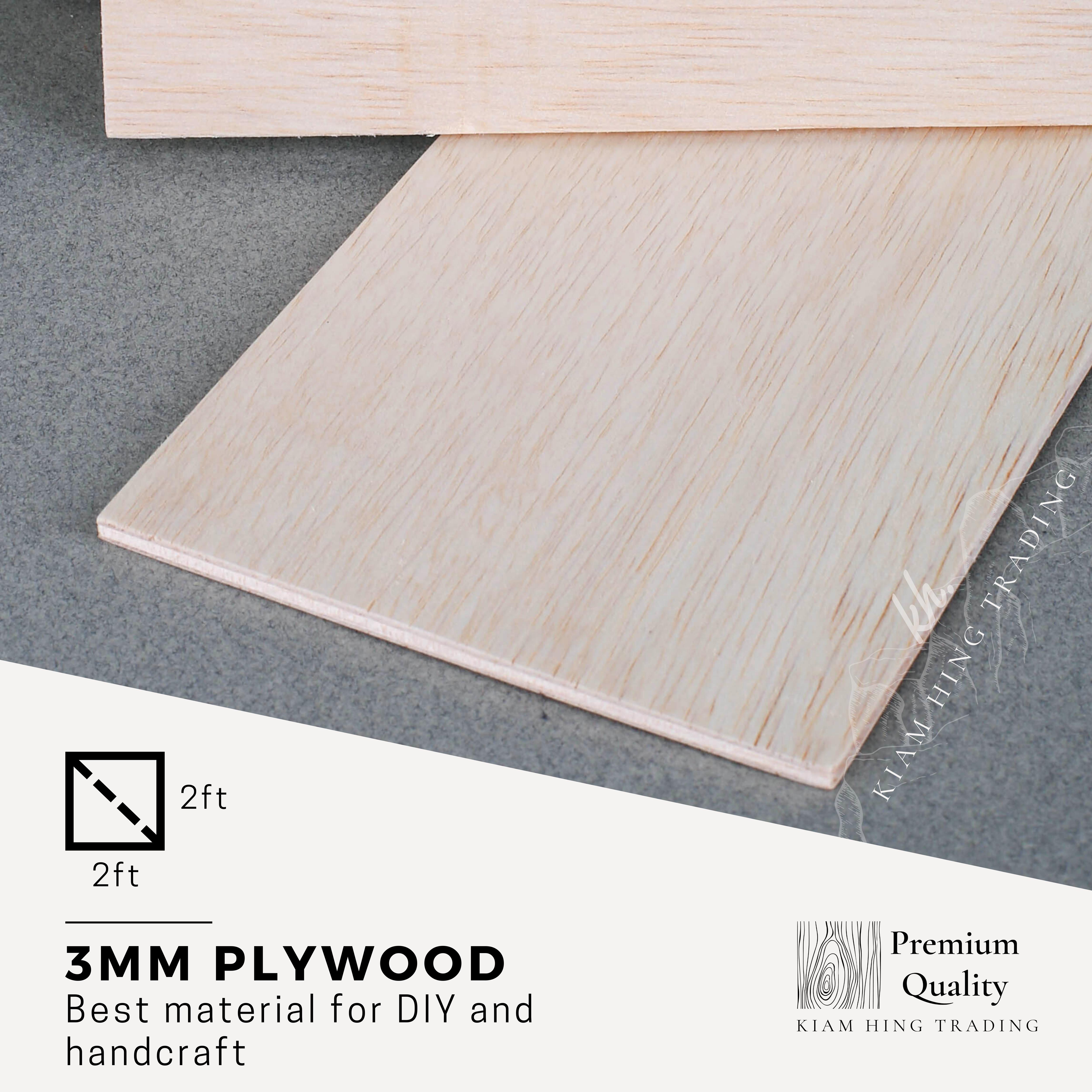 3mm Plywood (2ft x 2ft) DIY board sheet | timber panel wood | plain ...