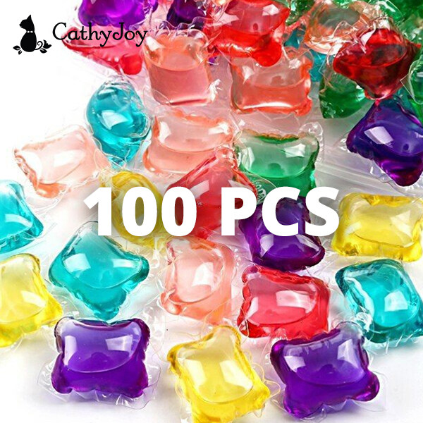JOY 50 Pcs Laundry Beads Cube Detergent Gel Washing Liquid Soap Washing ...