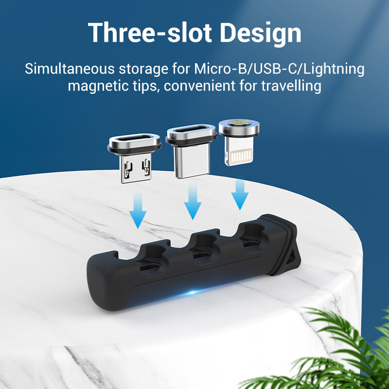 Vention Universal Magnetic Cable Plug Case Portable Storage Box for ...