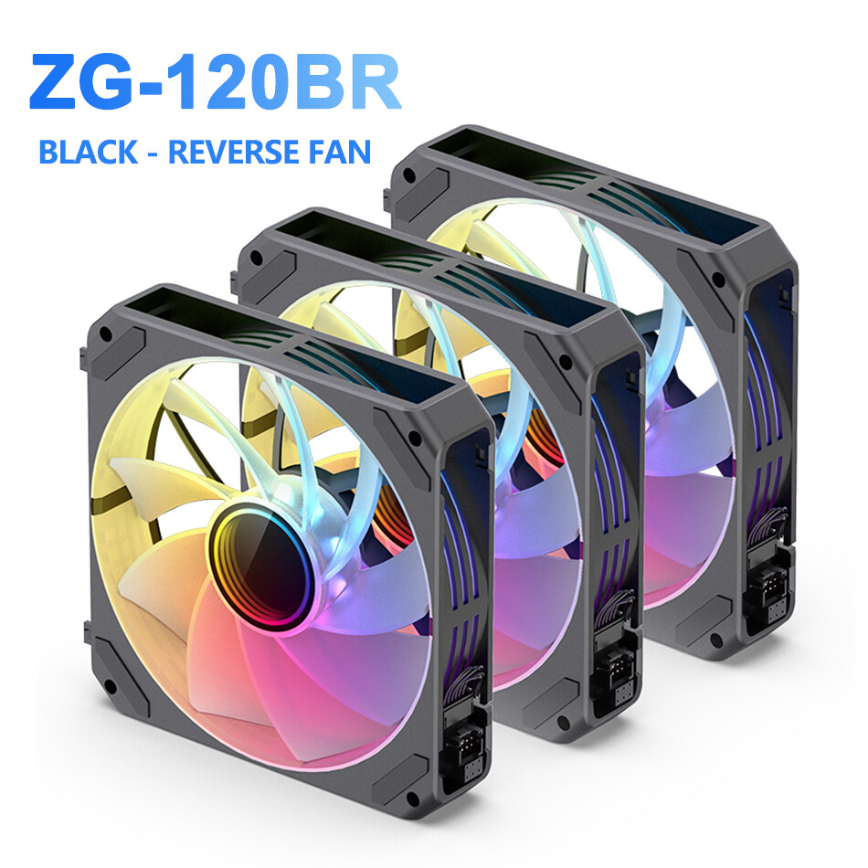 Jonsbo ZG-120BR ZG-120W Reverse Case Fan Wire-free Splicing Side Light ...