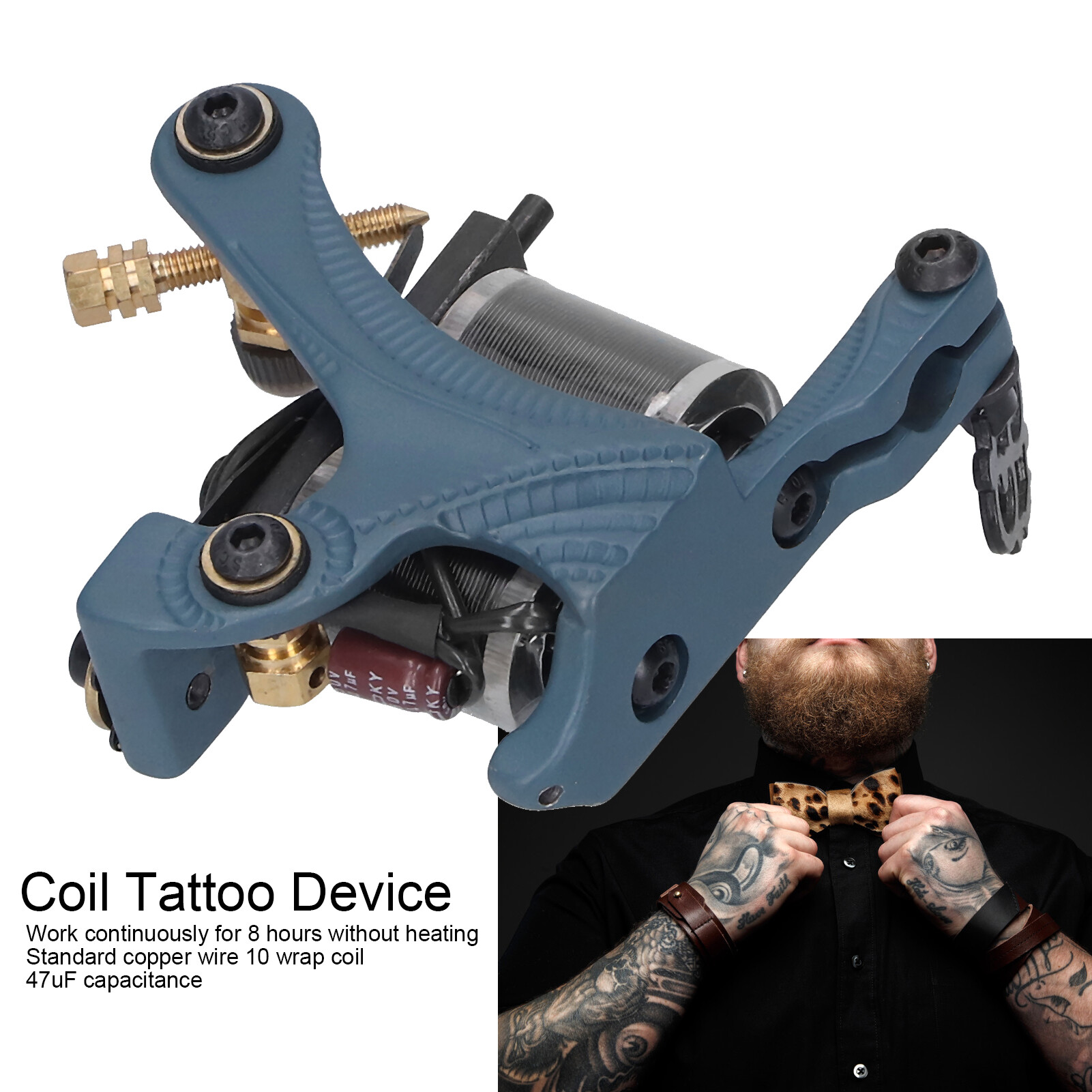 หล่อเครื่องสักไลน์เนอร์ Shader Coil Tattoo Machine Strong Power Tattoo ...