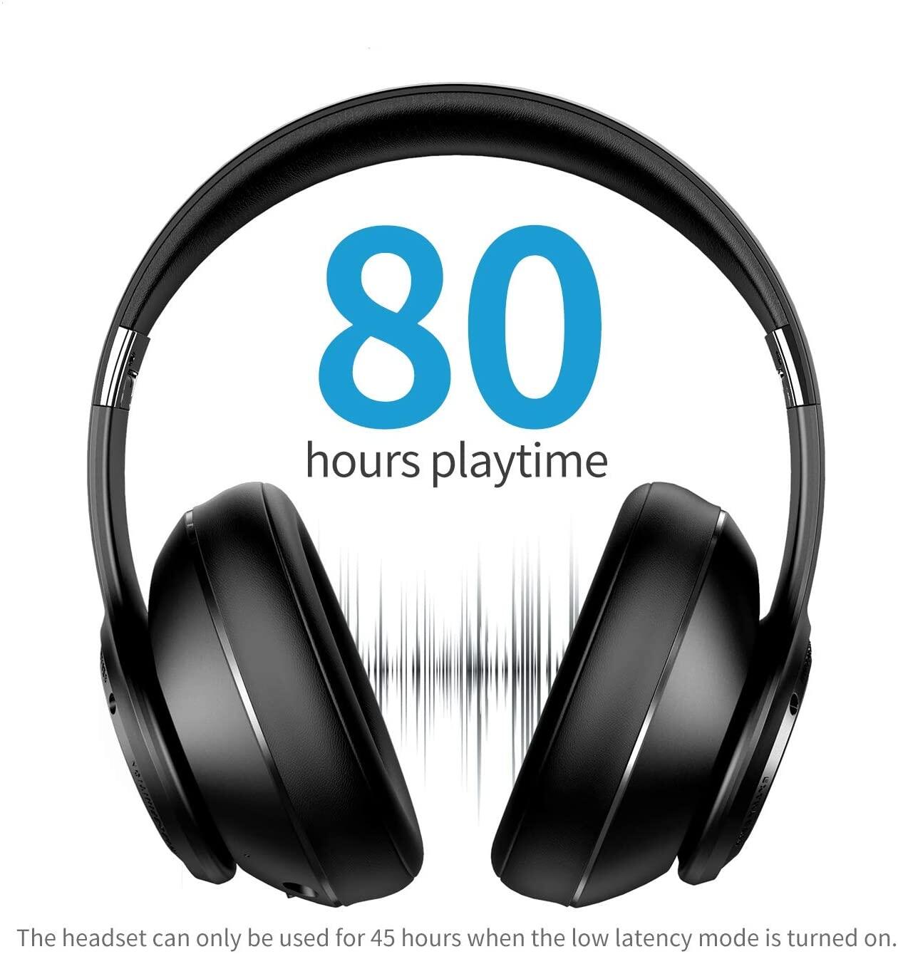 Picun B27ไร้สาย/เพลง/หูฟัง VR หูฟังบลูทูธ5.0 80H Playtime, 6D สเตอริโอ Latency ต่ำพร้อมไมโครโฟน ...