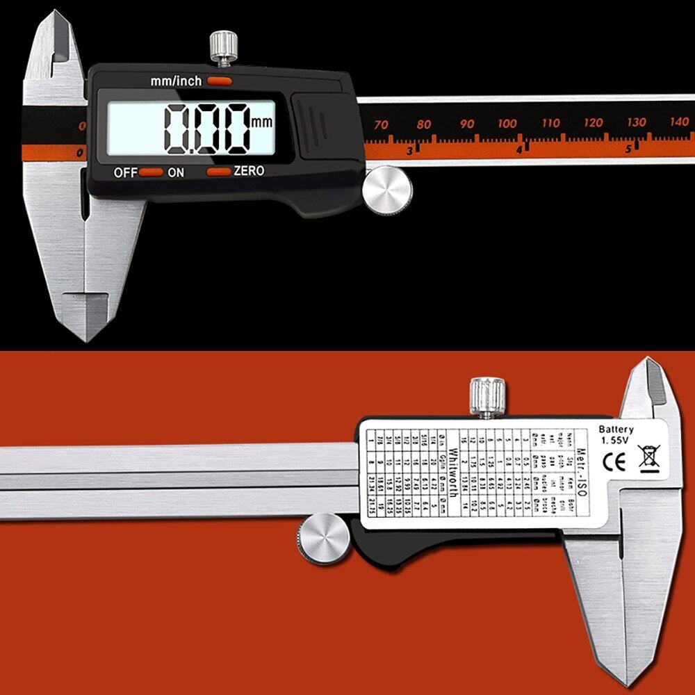 0-150MM Digital Readout Vernier Caliper Electronic Micrometer Stainless ...