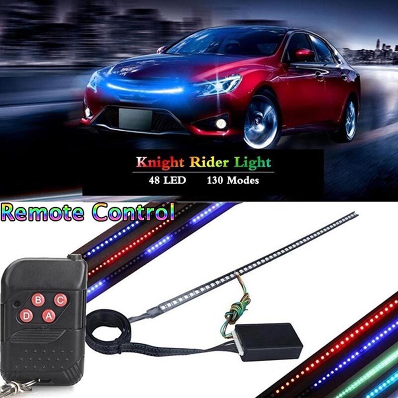 LANG 22 Inch 7Color 48 LED RGB Scanner Flash Car Strobe Knight Rider ...