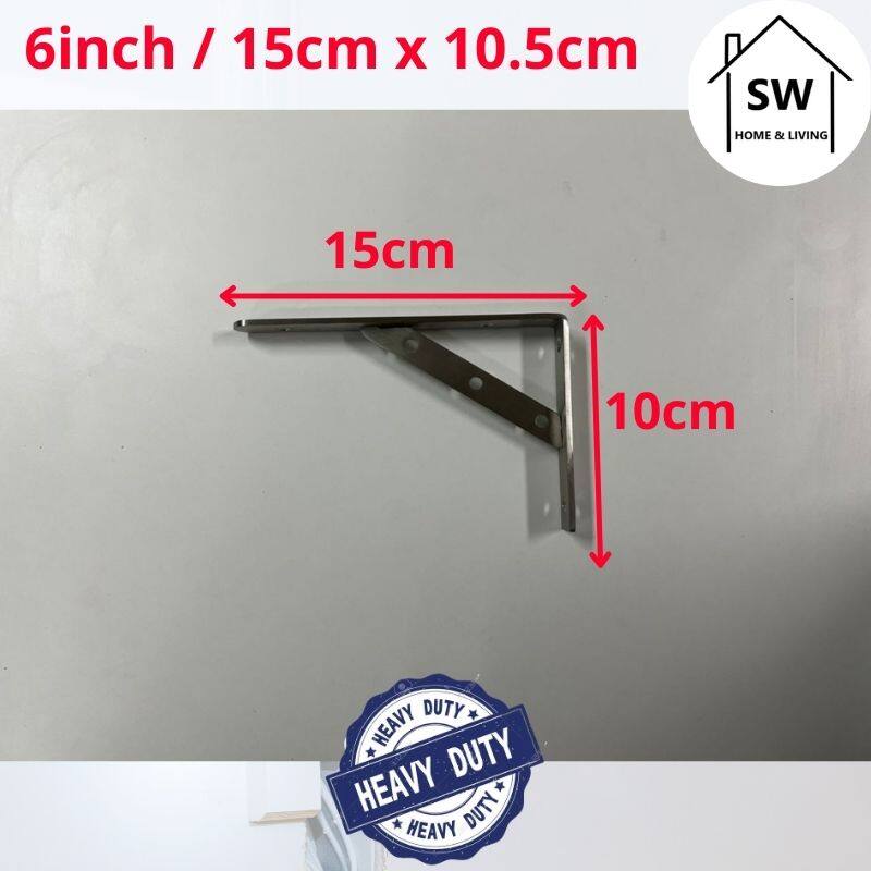SW2pcs Stainless Steel 304 Heavy Duty L Bracket thickness 4mm DIY ...