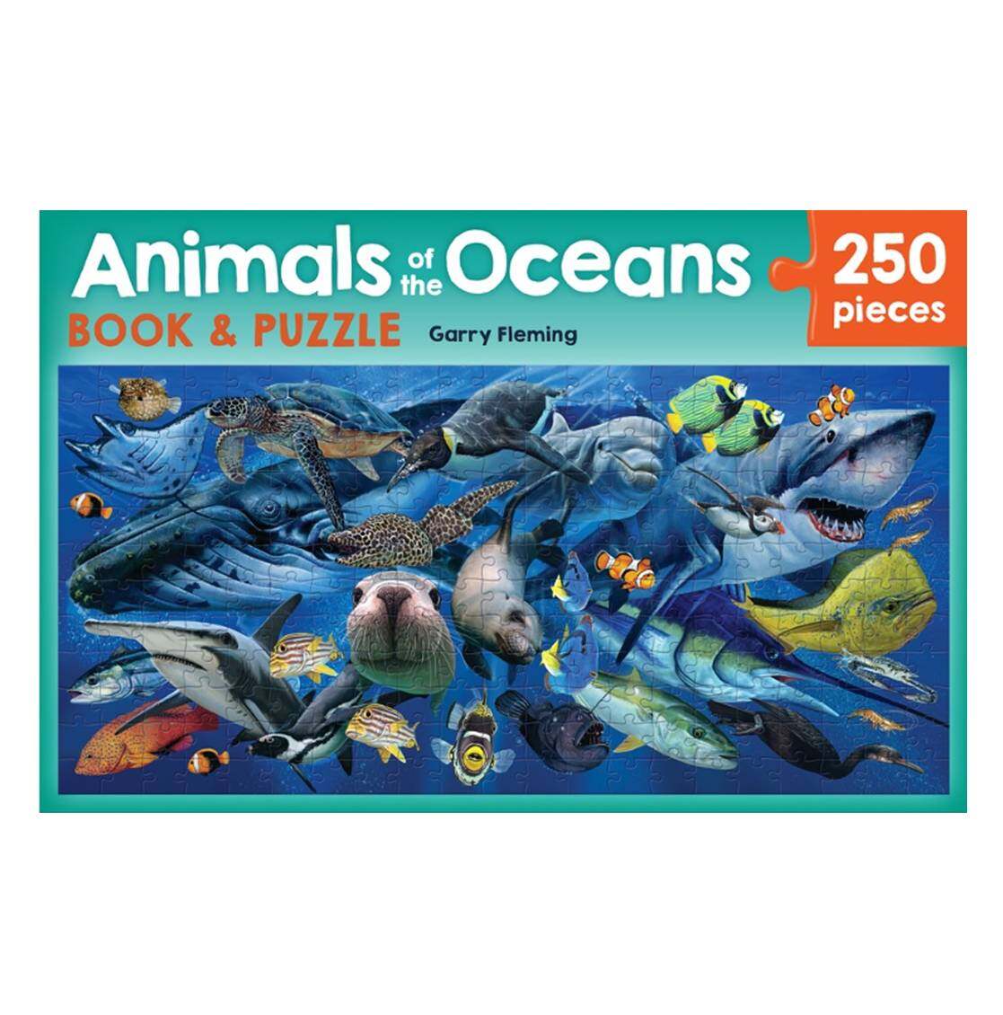Ocean Animals Book & Puzzle 250pcs Gift Set for Kids to learn ...